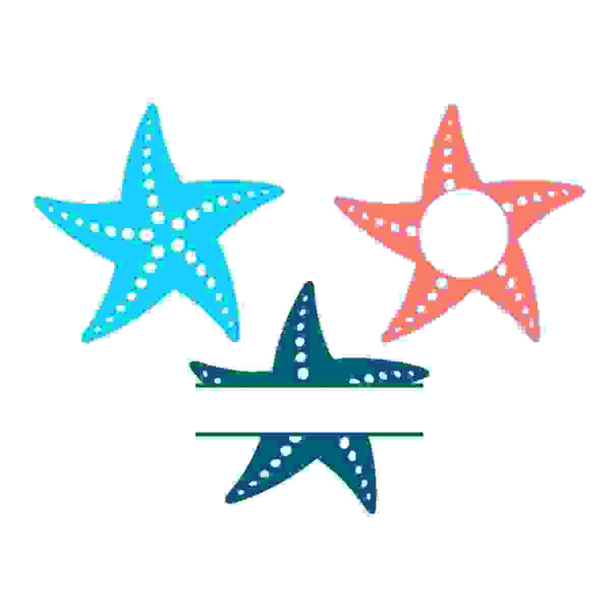 Starfish SVG, Starfish Monogram SVG, Starfish Name Frame, Di - Inspire ...