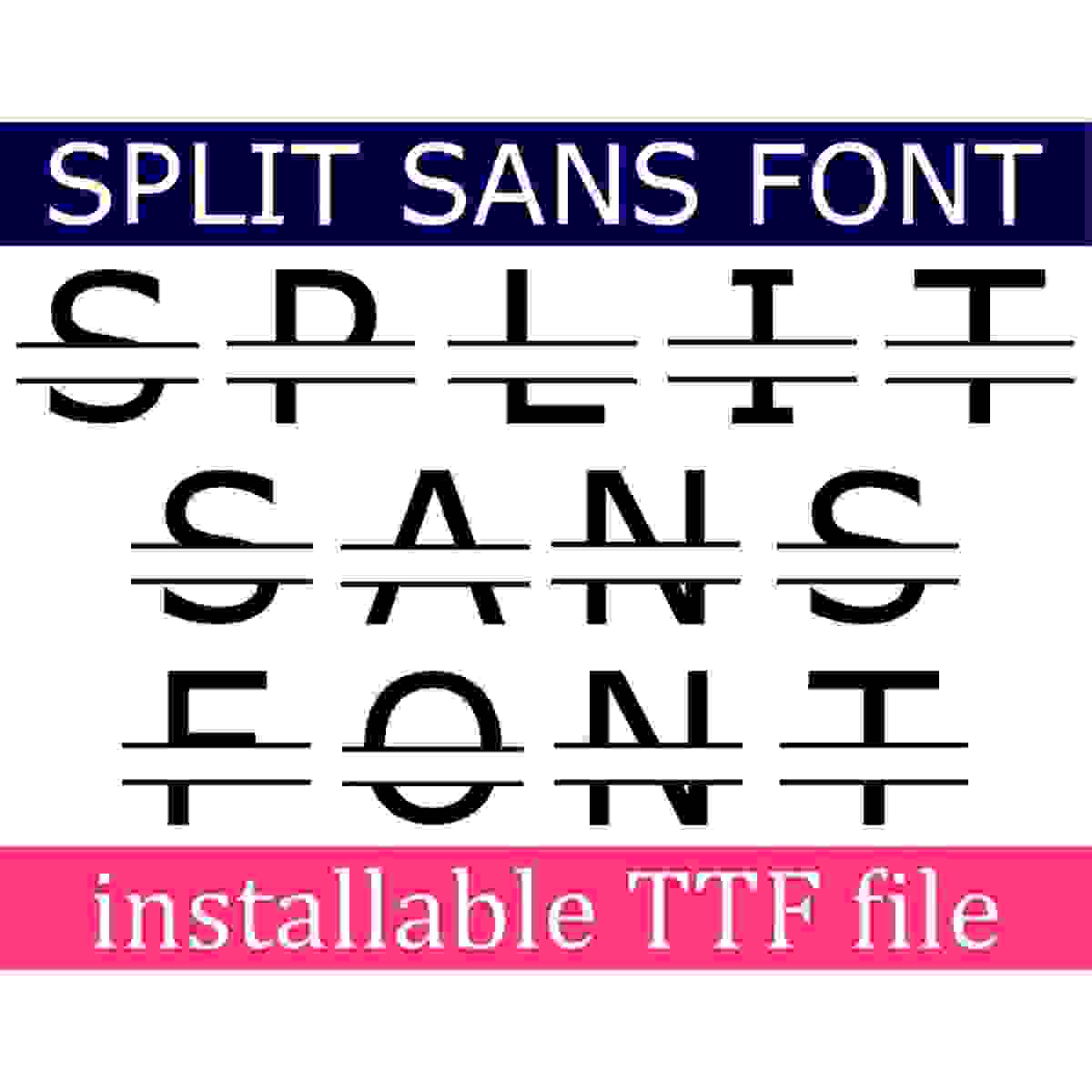 Split Font TTF, Sans Serif Font, School Font, Split Letter F - Inspire ...
