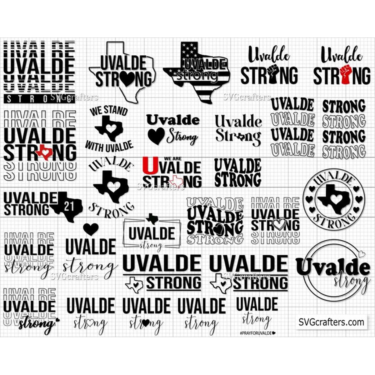 Bundle Uvalde Strong svg, Pray For Texas svg, Pray For Uvald | Inspire ...