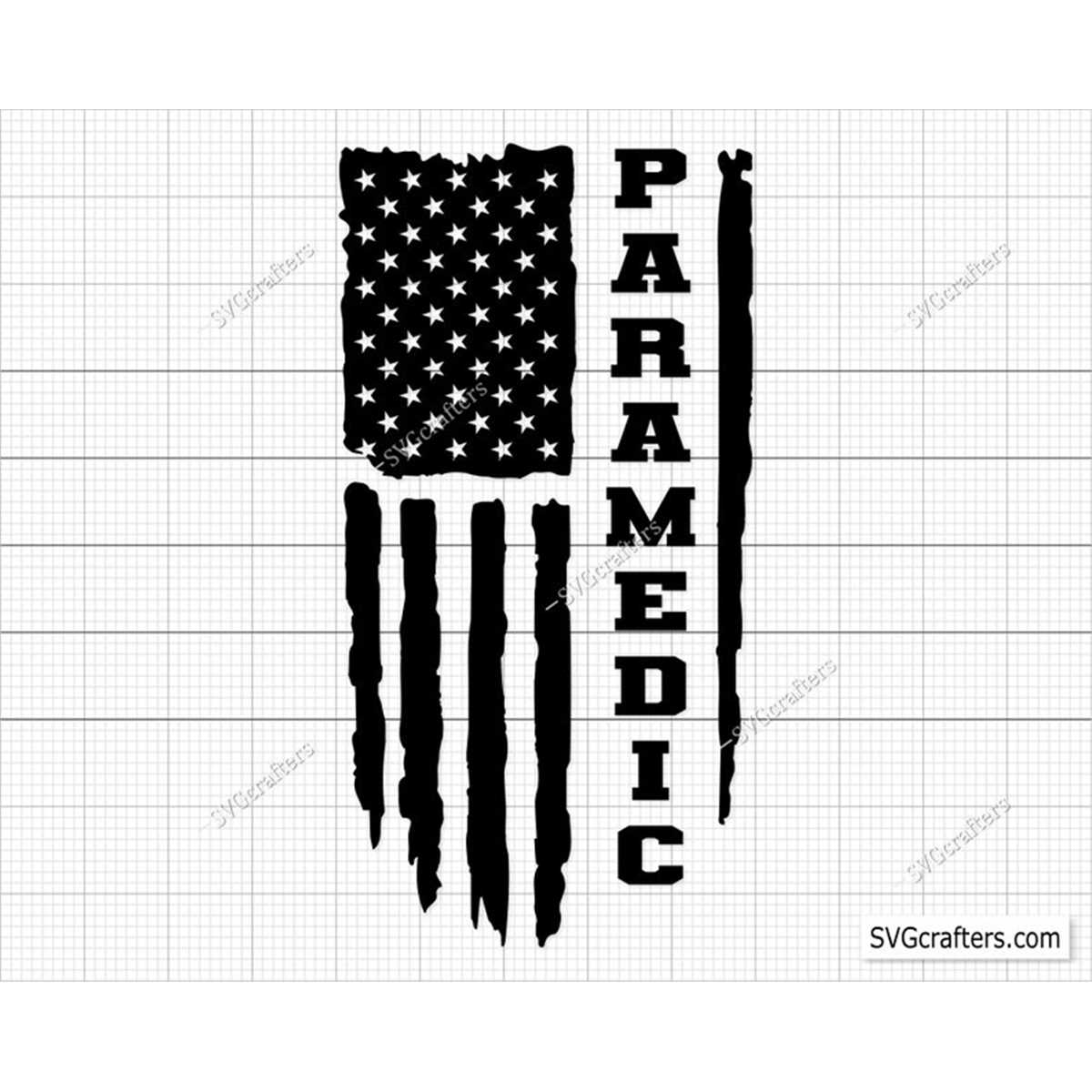 American Paramedic Flag Svg, Paramedic Svg, Distressed Usa F | Inspire ...