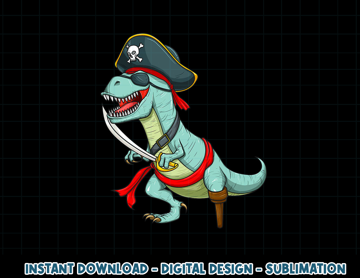 Pirate Dinosaur T Rex Funny Tyrannosaurus Halloween Costume - Inspire ...