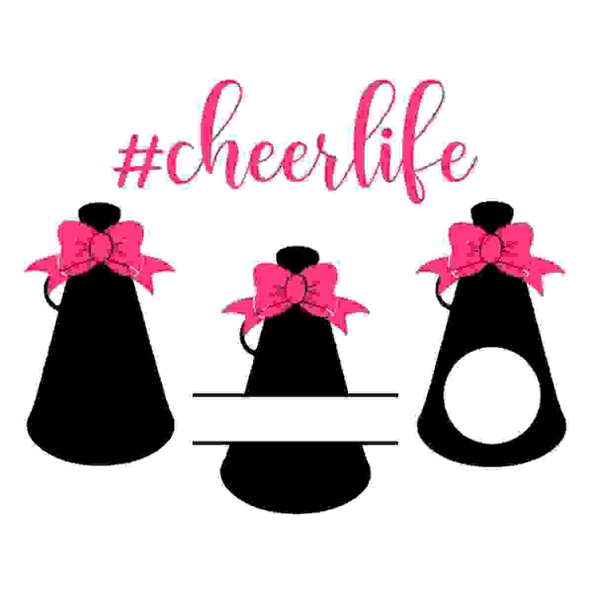 Cheer SVG, Megaphone SVG, Cheer Life SVG, Digital Download, - Inspire ...