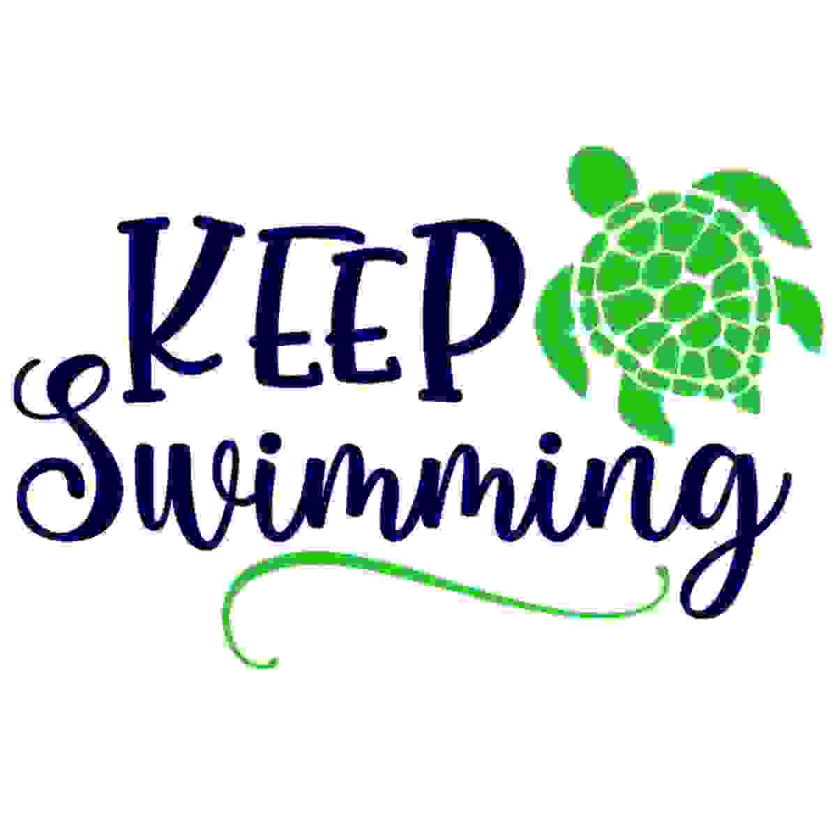 Turtle SVG, Swimming Turtle, Keep Swimming SVG, Digital Down - Inspire ...