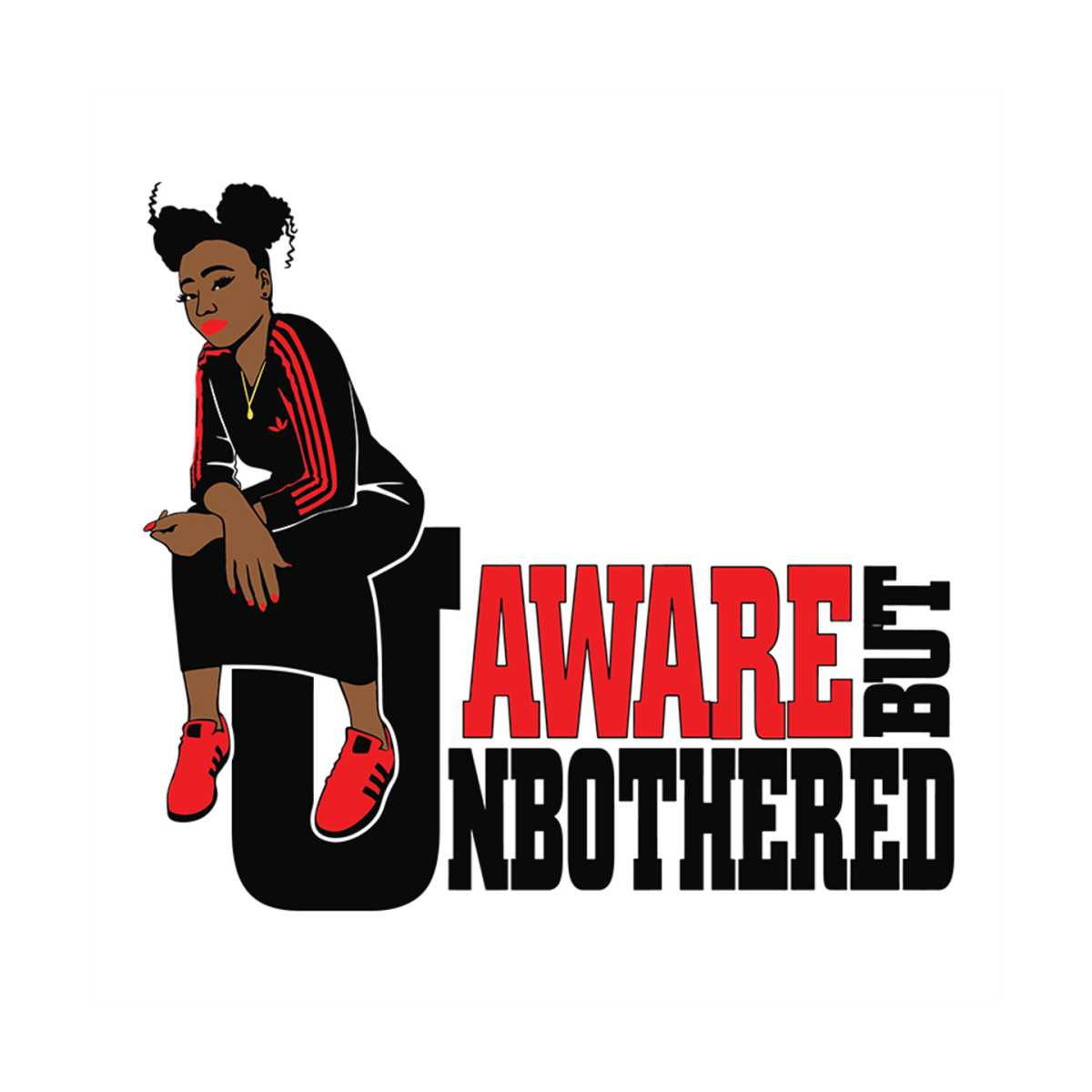 Black Girl Aware But Not Bothered Svg | Inspire Uplift