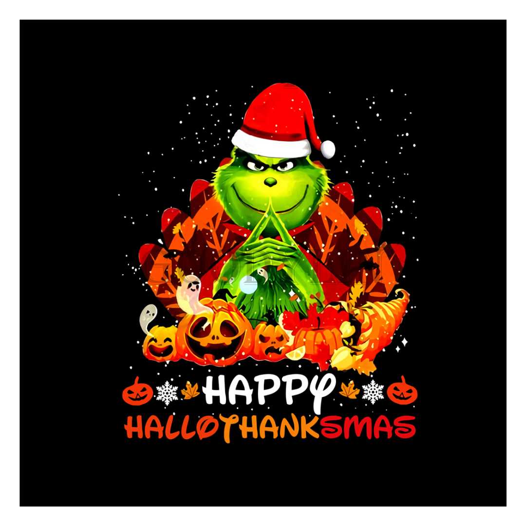 Happy Hallothanksmas The Grinch PNG, Grinch PNG, Pumpkin PNG | Inspire ...