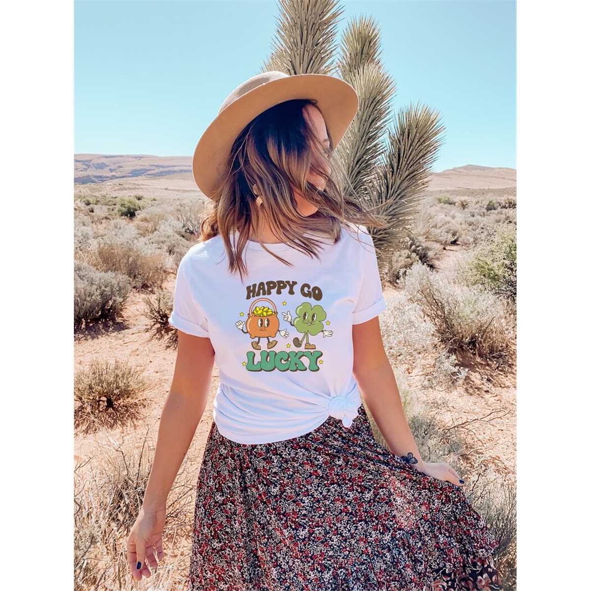 Happy Go Luck Patrick Day Shirt, Pot of Gold Tee, St Patrick | Inspire ...