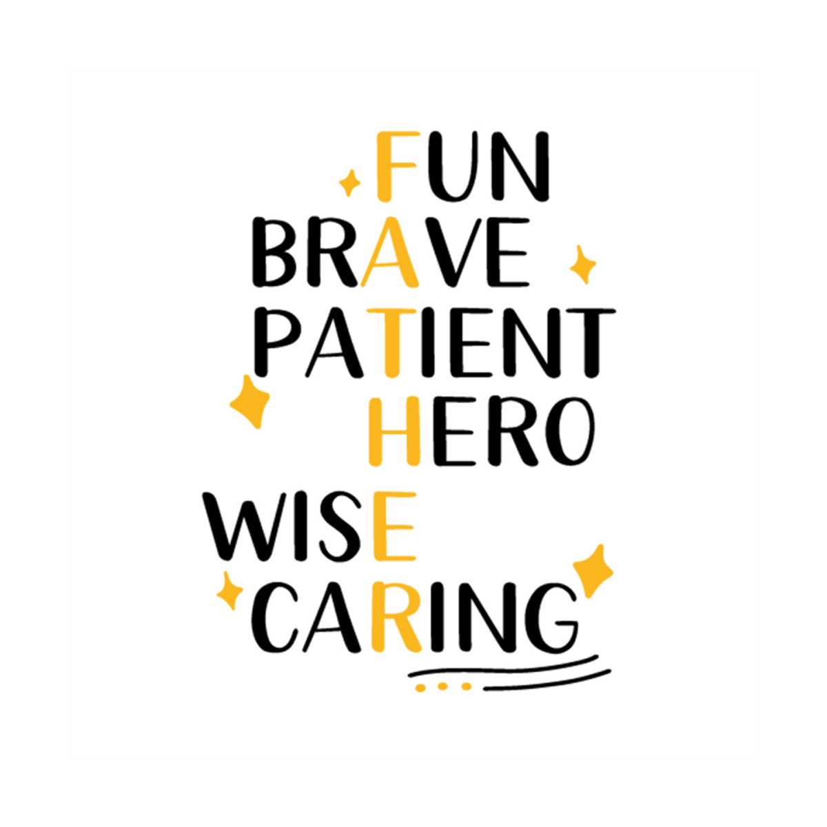 Father Fun Brave Patient Hero Wise Caring Svg, Fathers Day S | Inspire ...