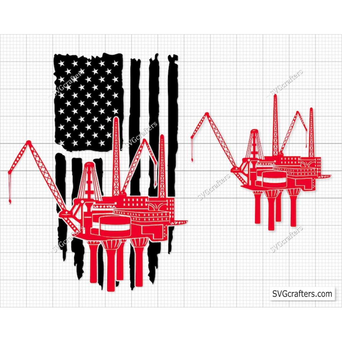 Offshore Drilling Flag svg, Oilfield flag svg, Oilfield work - Inspire ...