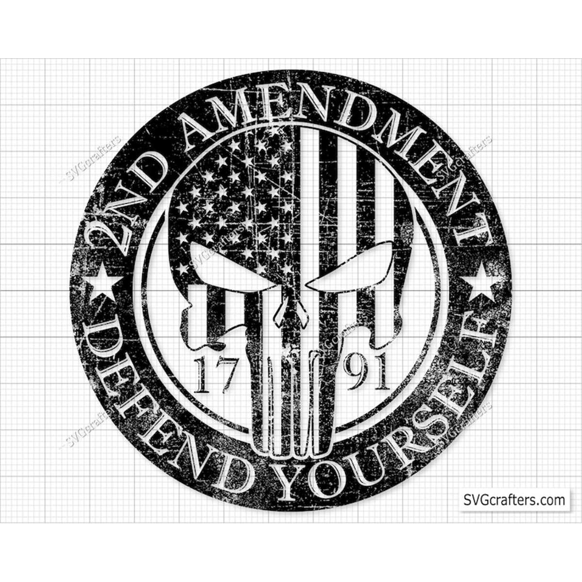 Defend the 2nd PNG, Punisher Skull png, 2nd amendment Png, p - Inspire ...