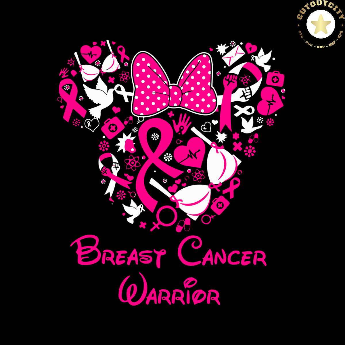 Mickey Breast Cancer, Breast Cancer Svg, Cancer Awareness, M - Inspire ...