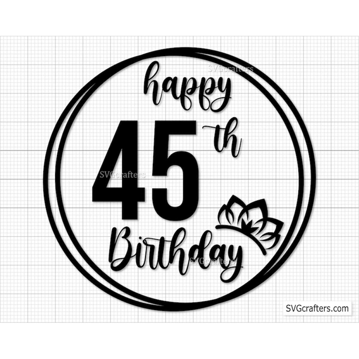 45th Birthday Svg Png, 45th svg, Aged to perfection svg, 45 | Inspire ...