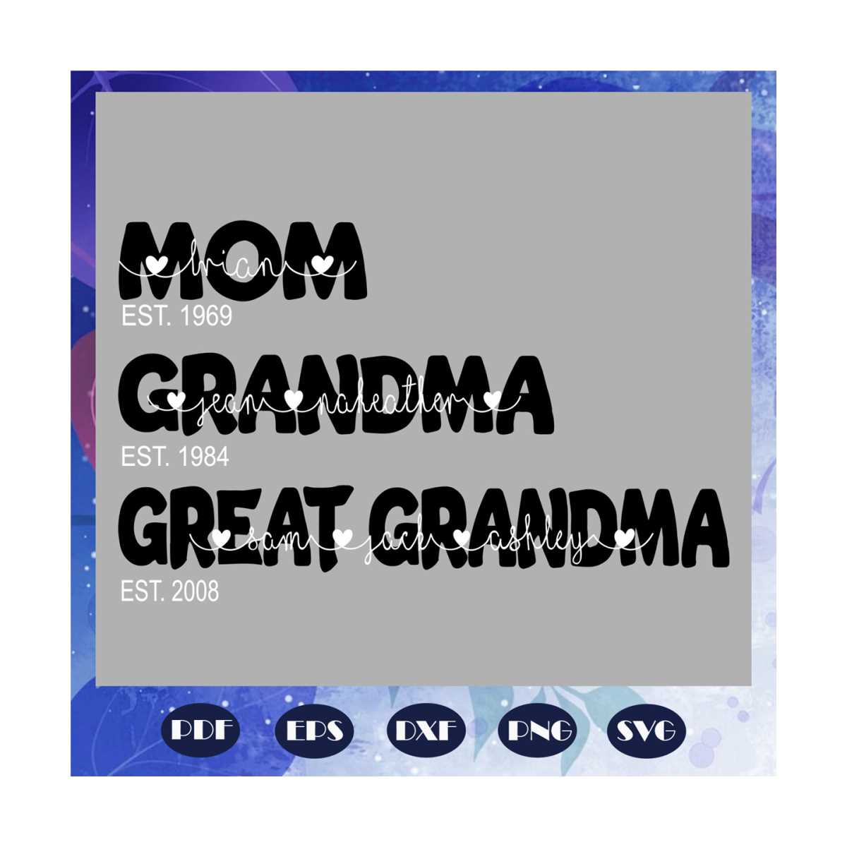 Mom grandma great grandma svg, grandma svg, mothers day svg, | Inspire ...
