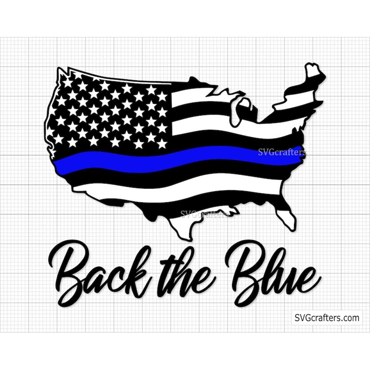 Back The Blue svg, Police svg, thin blue line svg, police of - Inspire ...