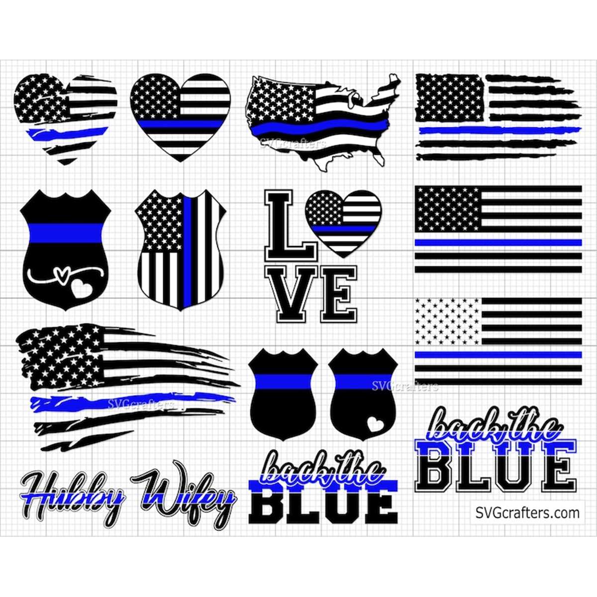 Bundle Police Svg Png, Thin blue line svg, Police officer s | Inspire ...