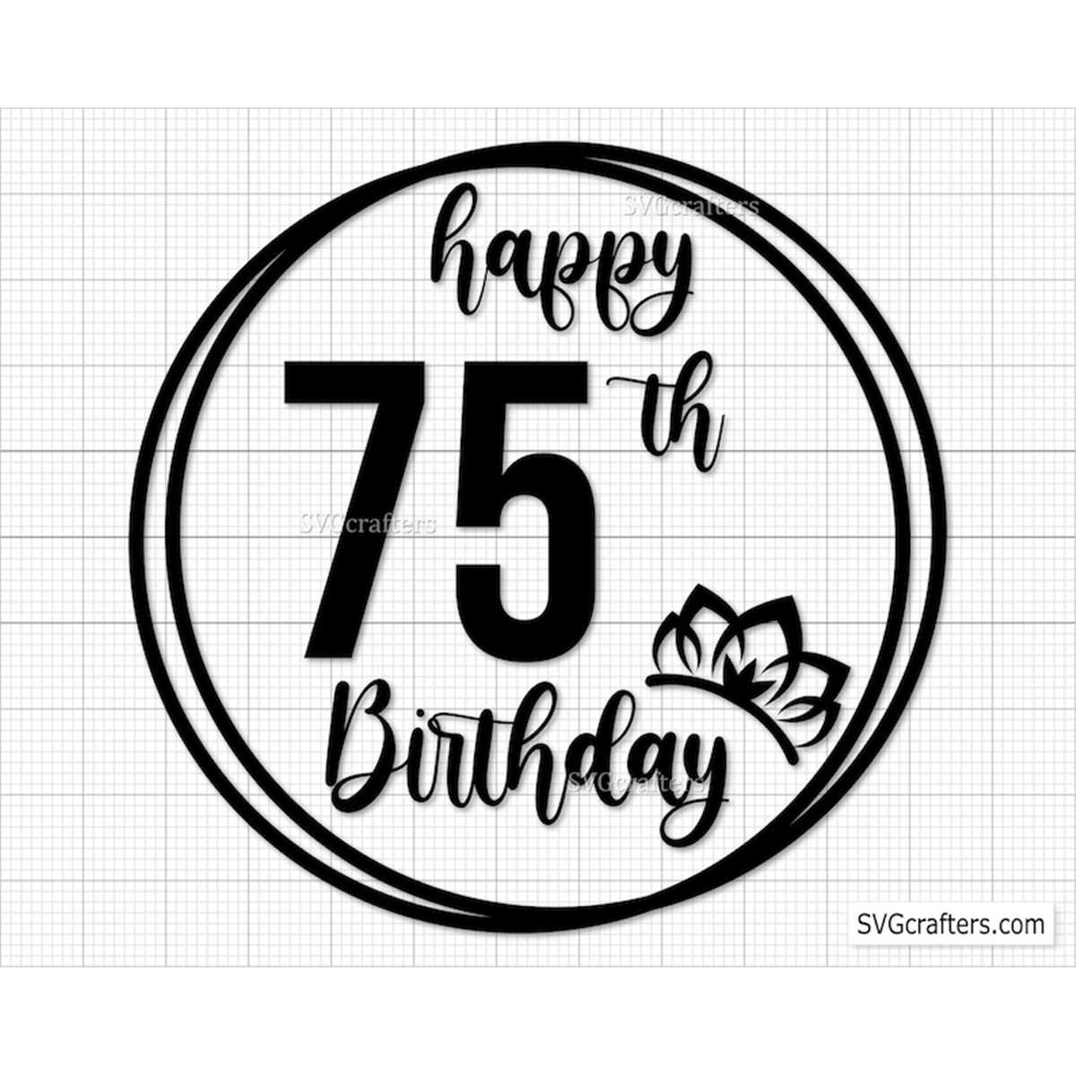 75th Birthday Svg Png, 75th svg, Aged to perfection svg, 75 - Inspire ...