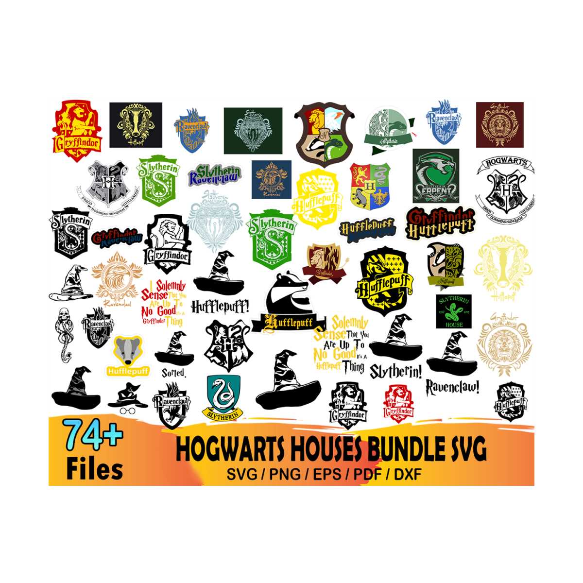 74 Hogwarts Houses Bundle Svg, Harry Potter Svg, Hogwarts Sv | Inspire ...