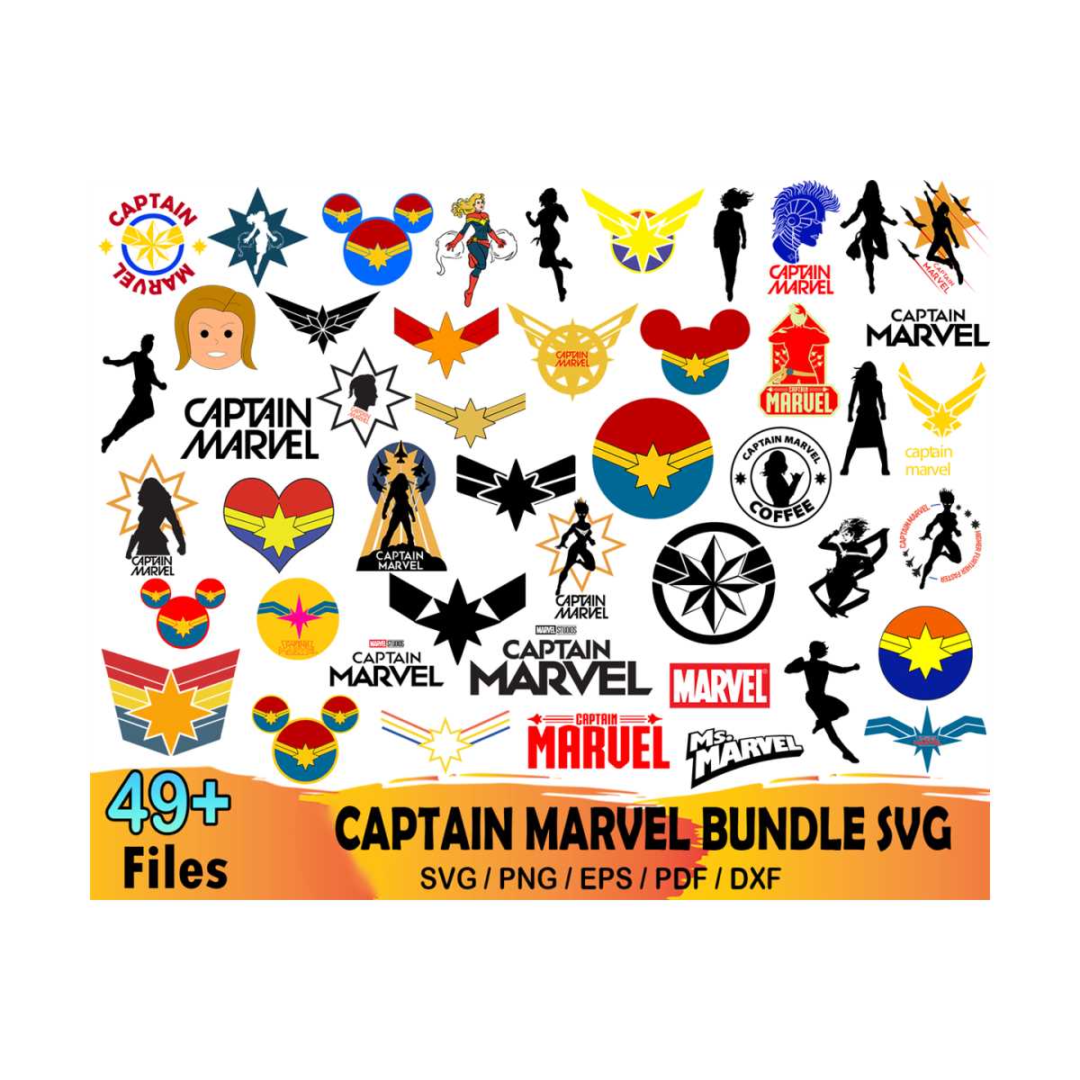 49 Captain Marvel Svg Bundle, Marvel Svg, Captain Marvel Log | Inspire ...