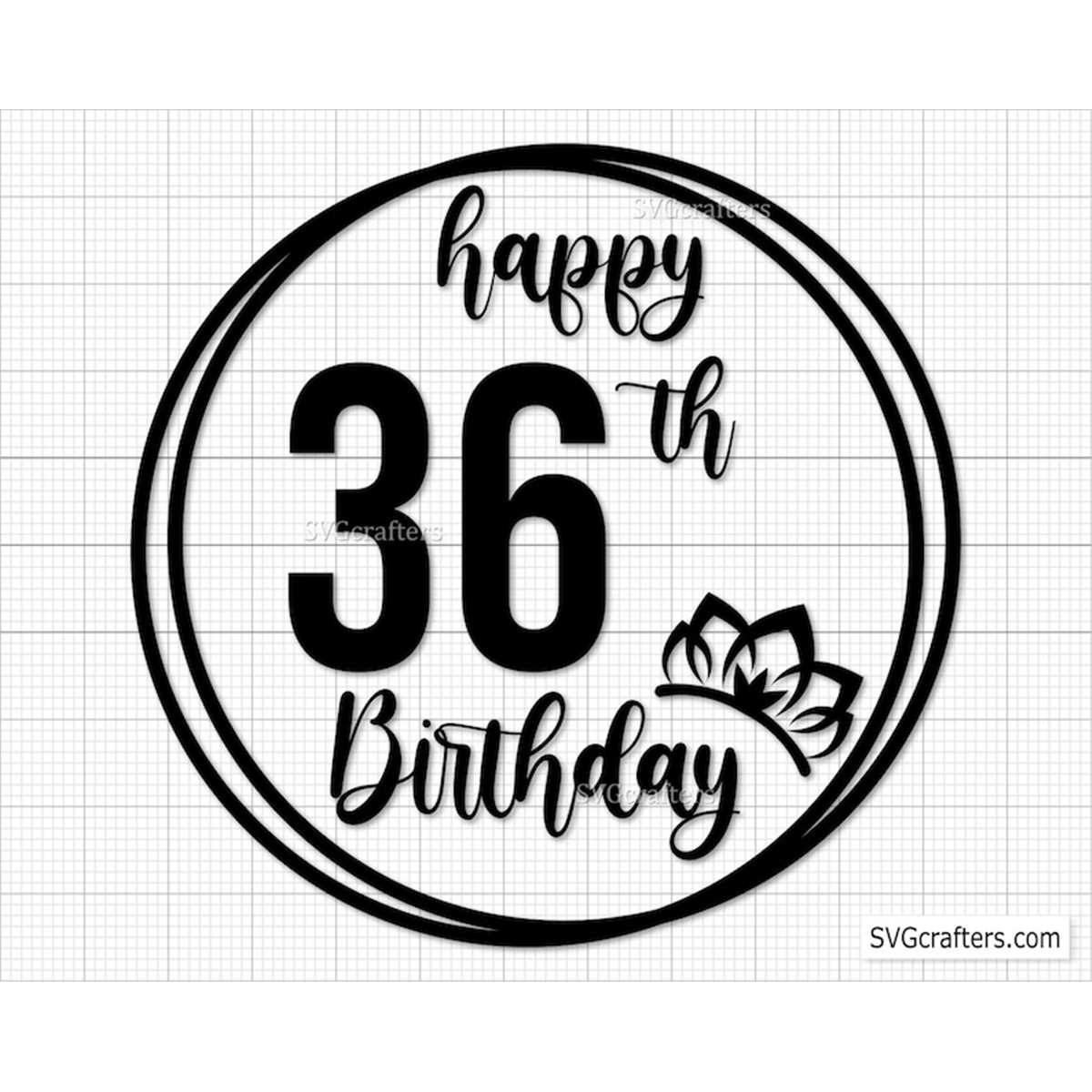 36th Birthday Svg Png, 36th svg, Aged to perfection svg, 36 - Inspire ...