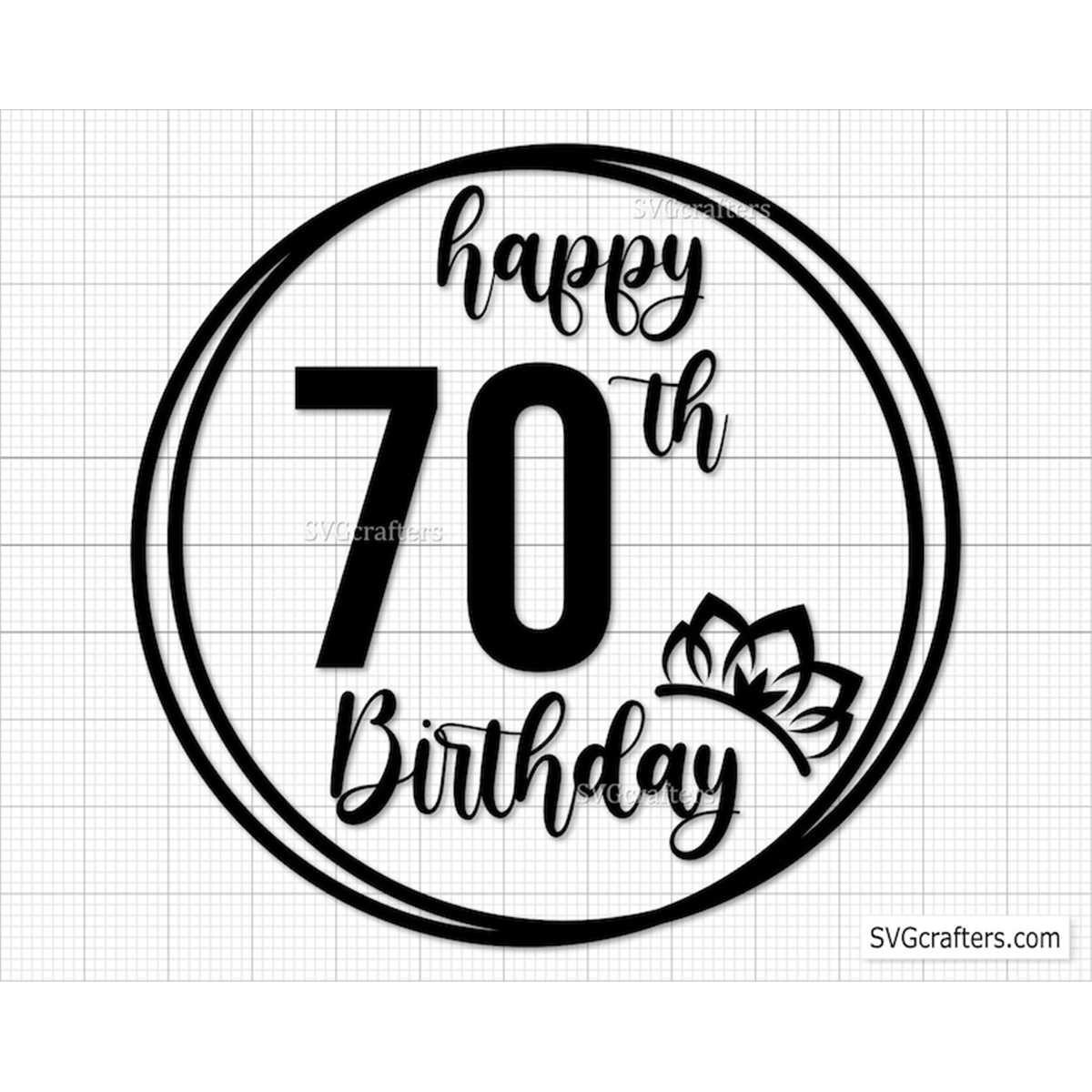 70th birthday svg, 70th svg, Old Number 70 svg, 70th Cut Fil | Inspire ...