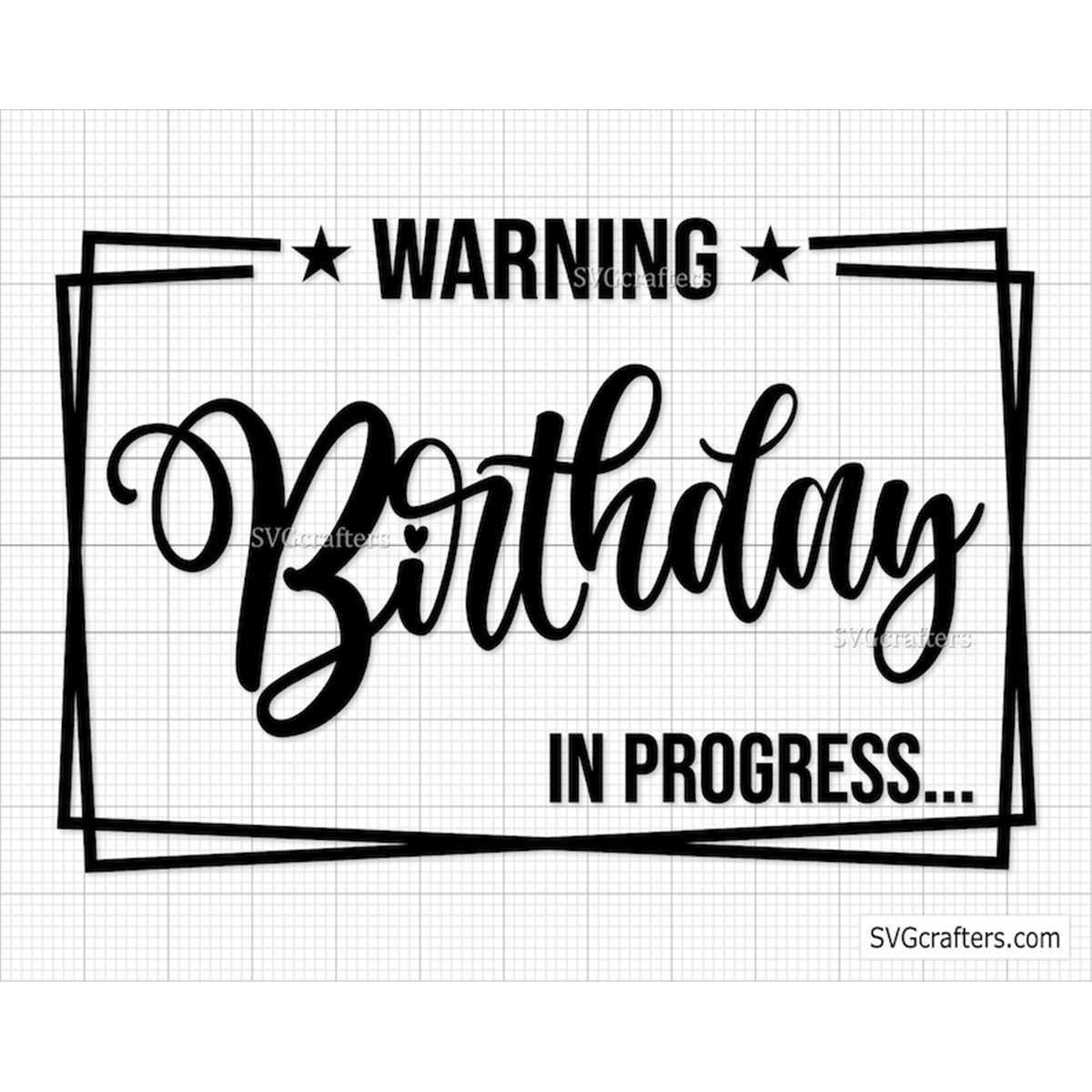 Warning Birthday Trip In Progress svg, Birthday trip svg, Fa - Inspire ...