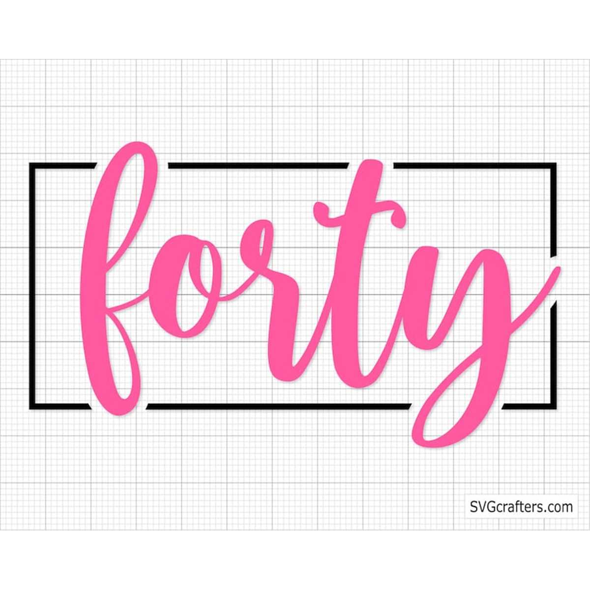 Forty svg, 40th birthday svg, 40 and fabulous svg, 40 birthd | Inspire ...