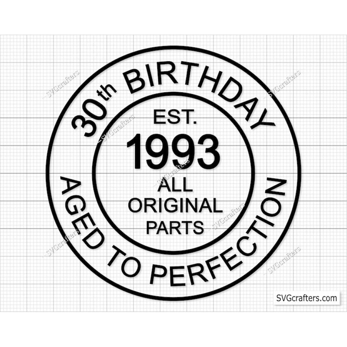 30th birthday svg, 30th svg, Old Number 30 svg, 30th Cut Fil | Inspire ...