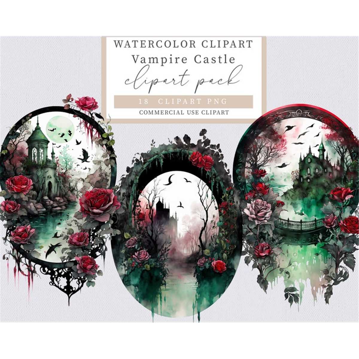 Vampire castle clipart, Castle clipart, Watercolor gothic ca - Inspire ...