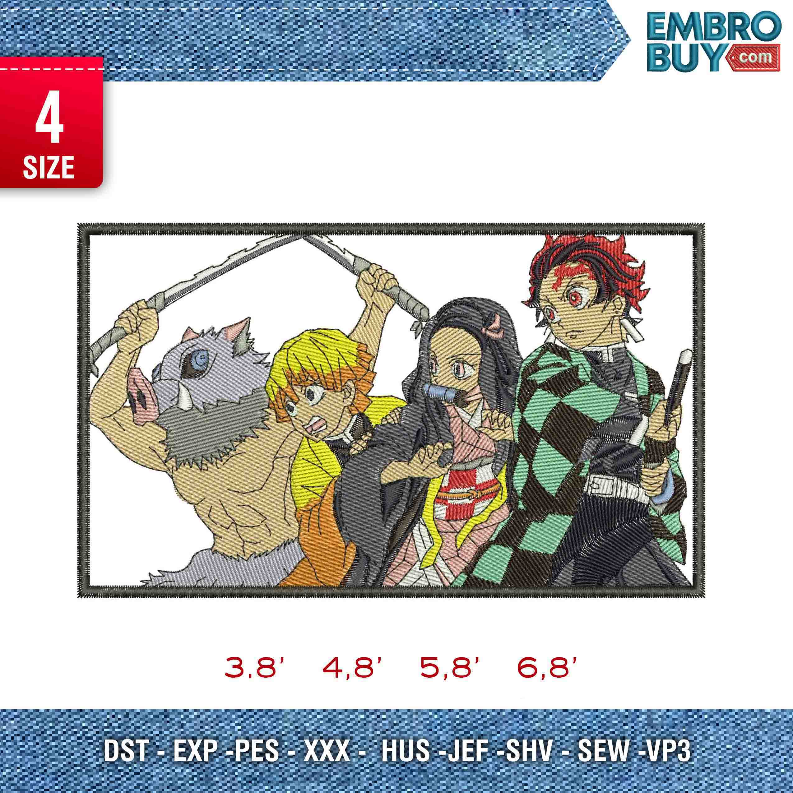 Kimetsu no yaiba group / Anme Embroidery Design / Anime Desi | Inspire ...