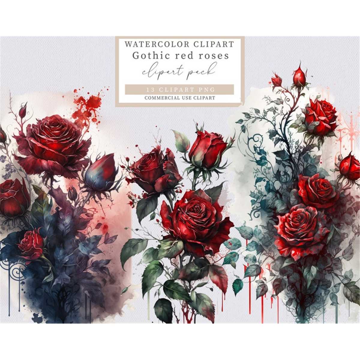 Gothic red roses clip art, Red roses clip art, Roses clip ar - Inspire ...