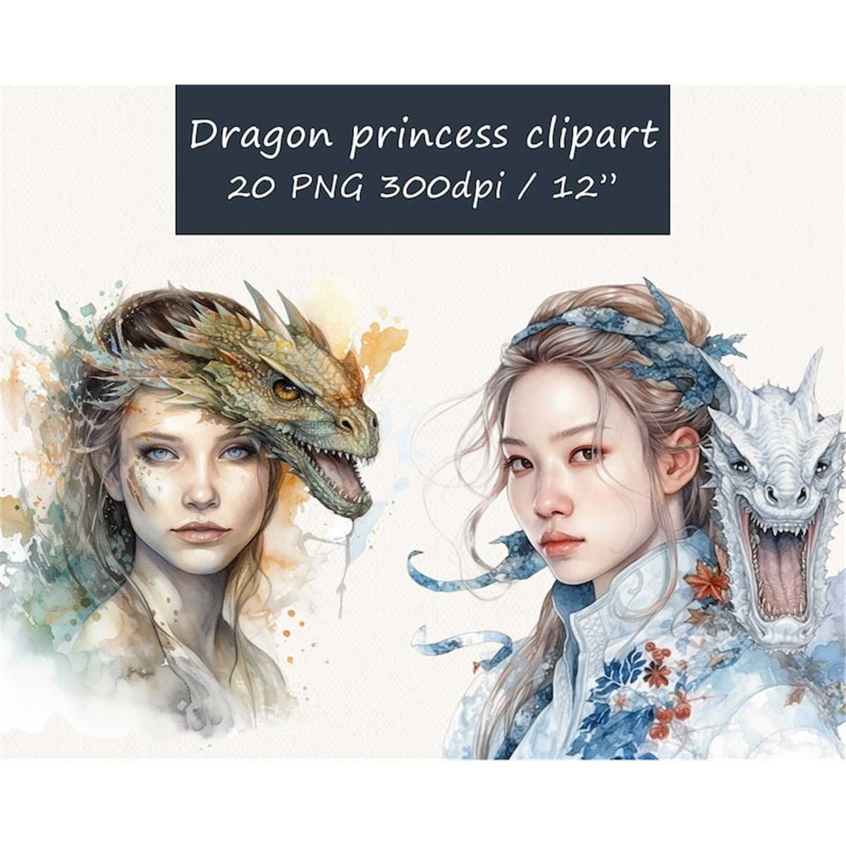 Watercolor Dragon princess clipart, Dragon princess png, Pr - Inspire ...