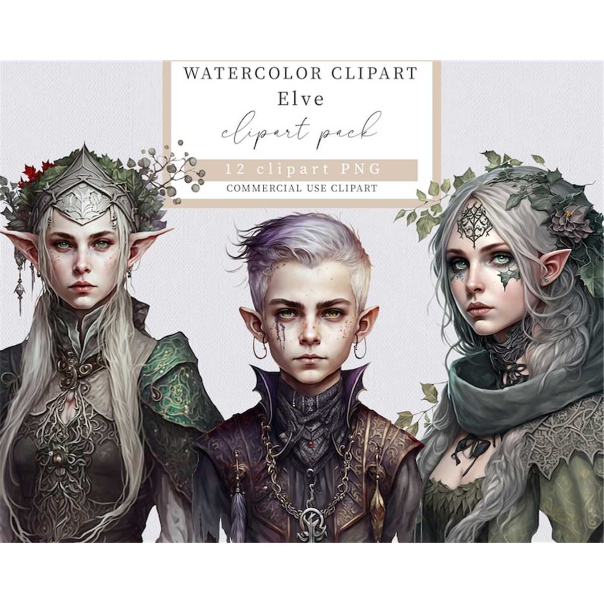 Elve clipart, Elf clipart, Watercolor elf clipart, Fantasy c - Inspire ...