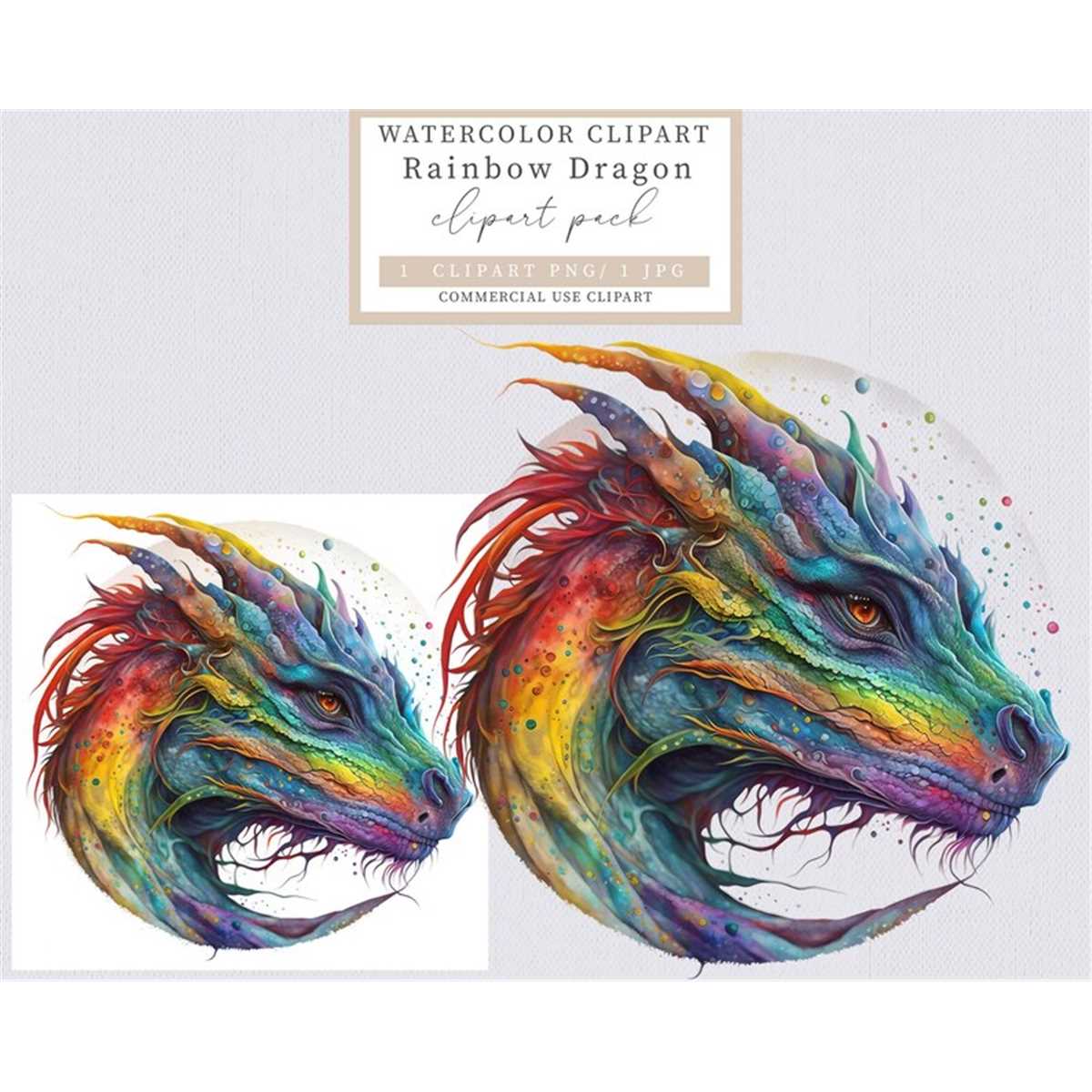 Rainbow dragon clip art, Dragon clip art, JPG, PNG, Magic cl - Inspire ...