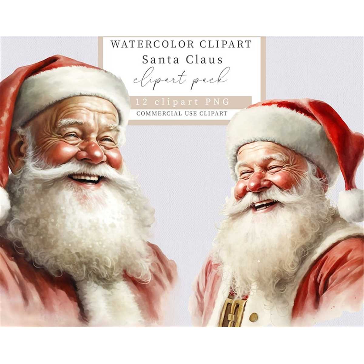 Happy Santa clipart, Watercolor Santa clipart, Christmas cli | Inspire ...