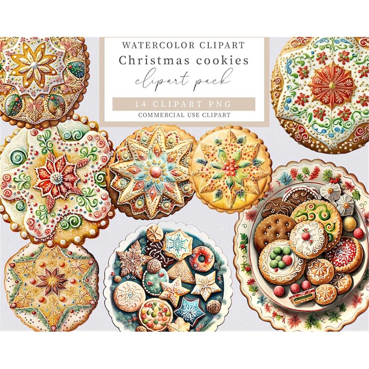 Christmas cookies clipart, Christmas clipart, Watercolor cli - Inspire ...