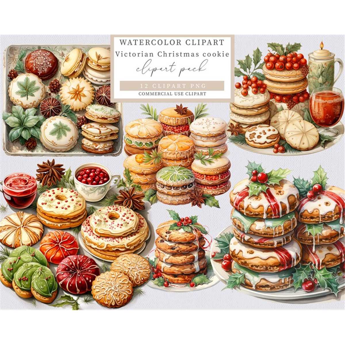 Victorian cookie clip art, Christmas clip art, Christmas coo | Inspire ...