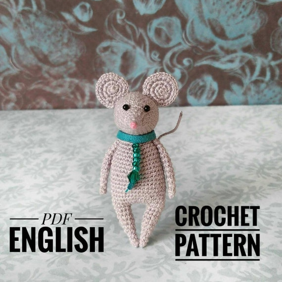 PDF crochet pattern little rat. Crochet miniature pattern. M | Inspire ...
