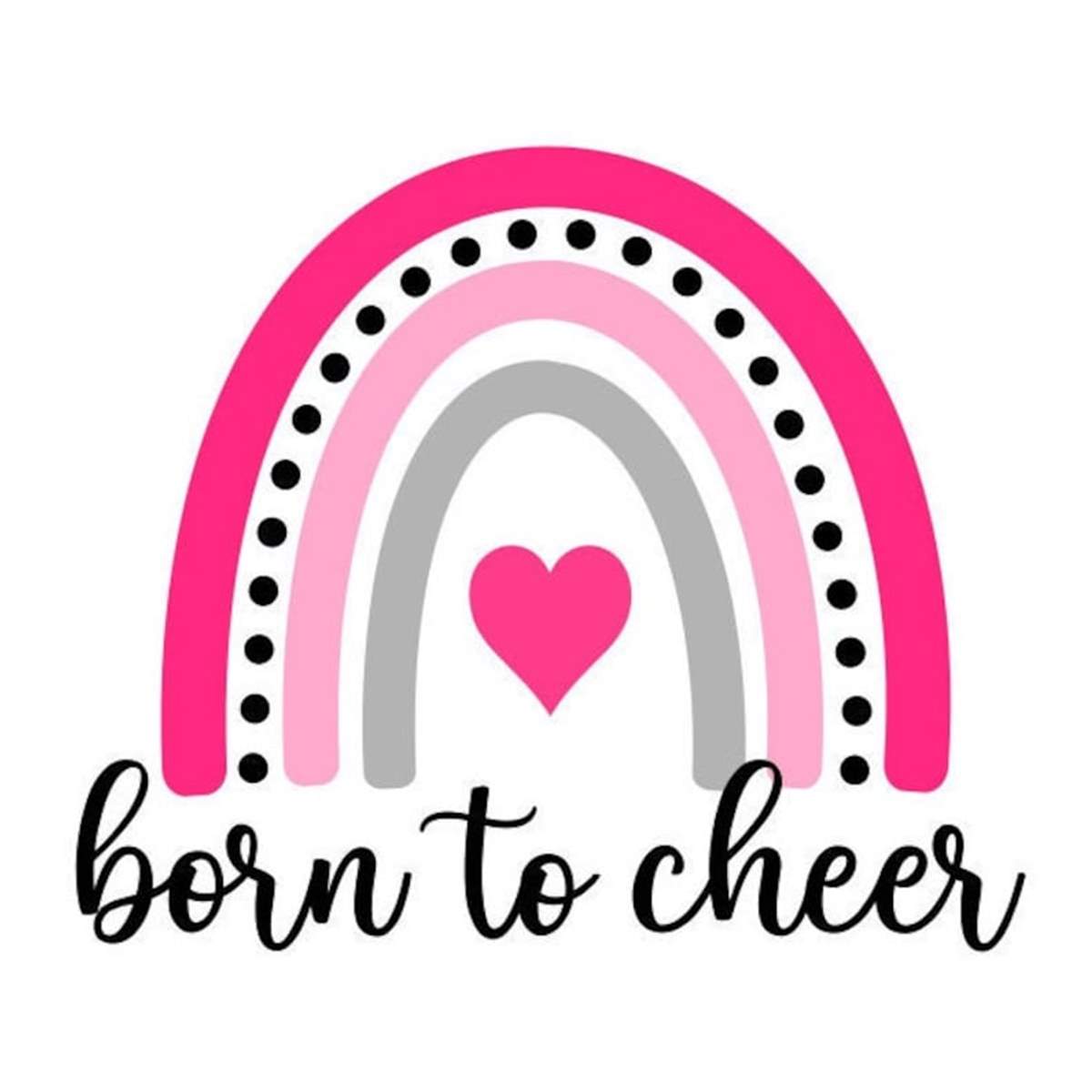 Cheer SVG, Cheer Rainbow SVG, Born to Cheer SVG, Digital Dow - Inspire ...