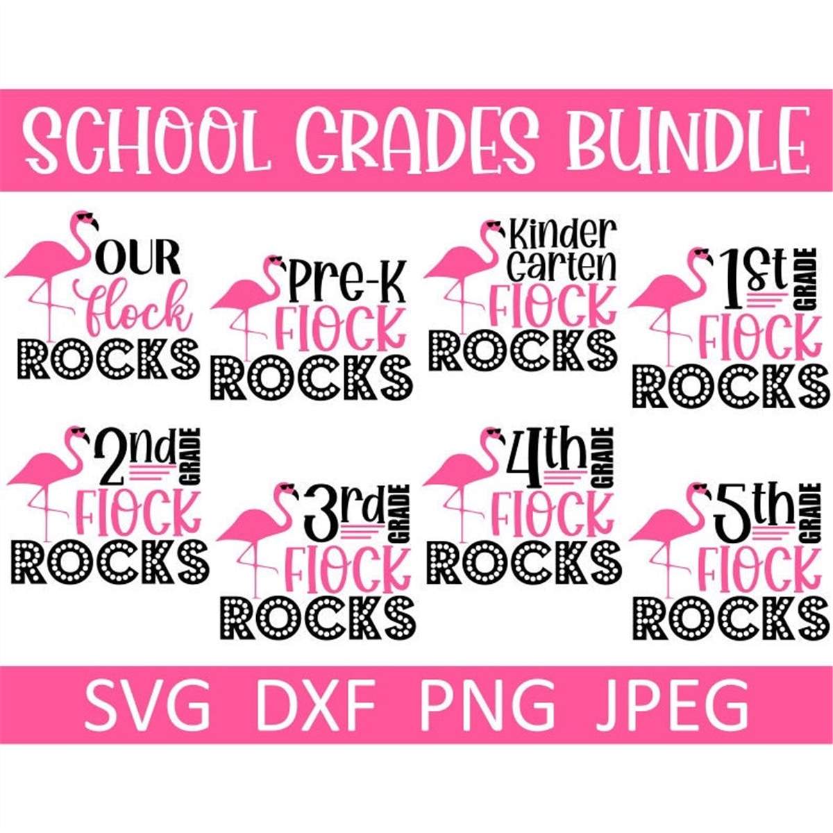 School SVG Bundle, Flamingo SVG, Our Flock Rocks SVG, Digita - Inspire ...