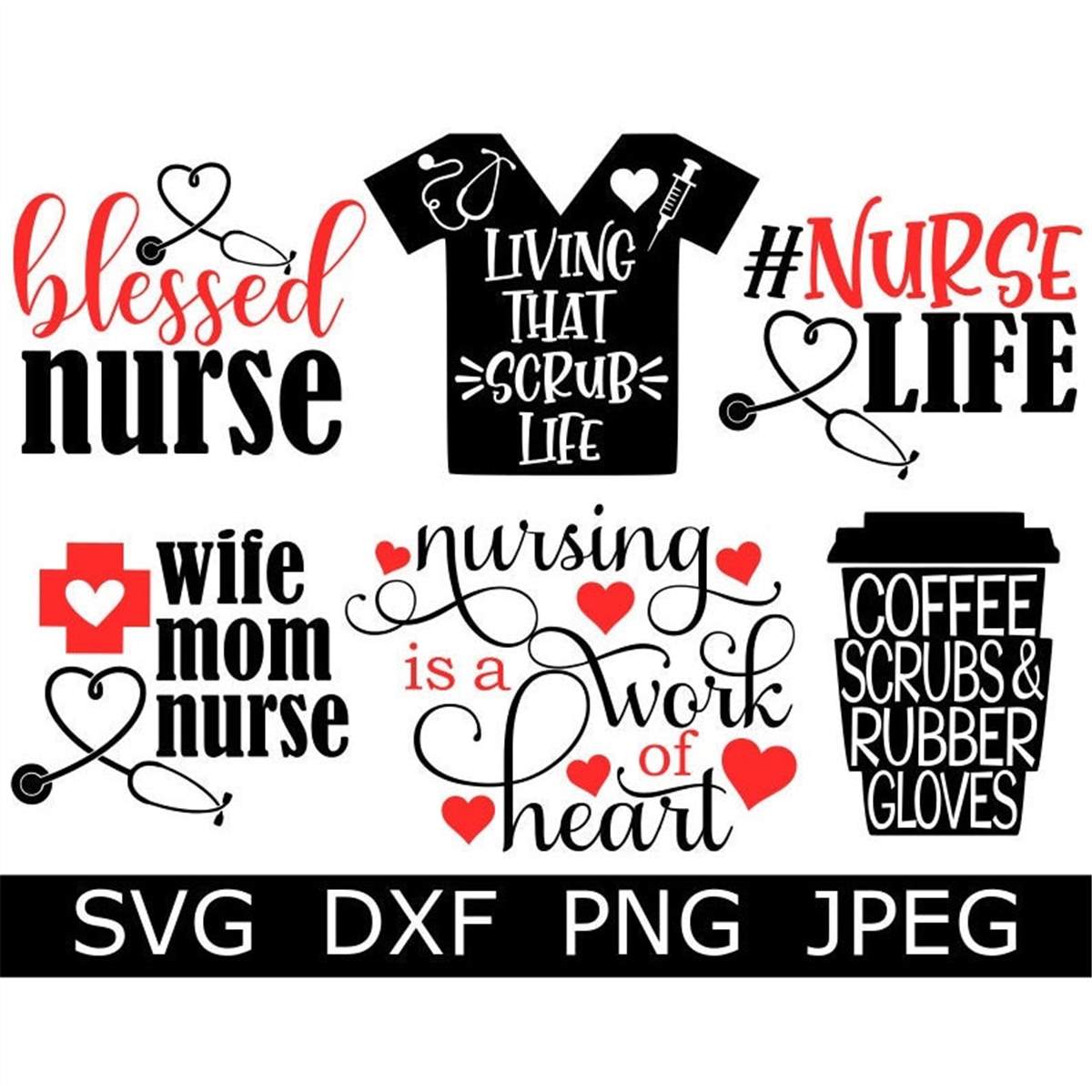 Nurse SVG, Nursing is a Work of Heart SVG, Nurse Life PNG, D - Inspire ...