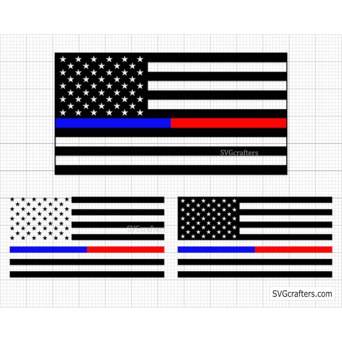 American Flag Thin Blue and Red Line svg, Thin red line svg, - Inspire ...