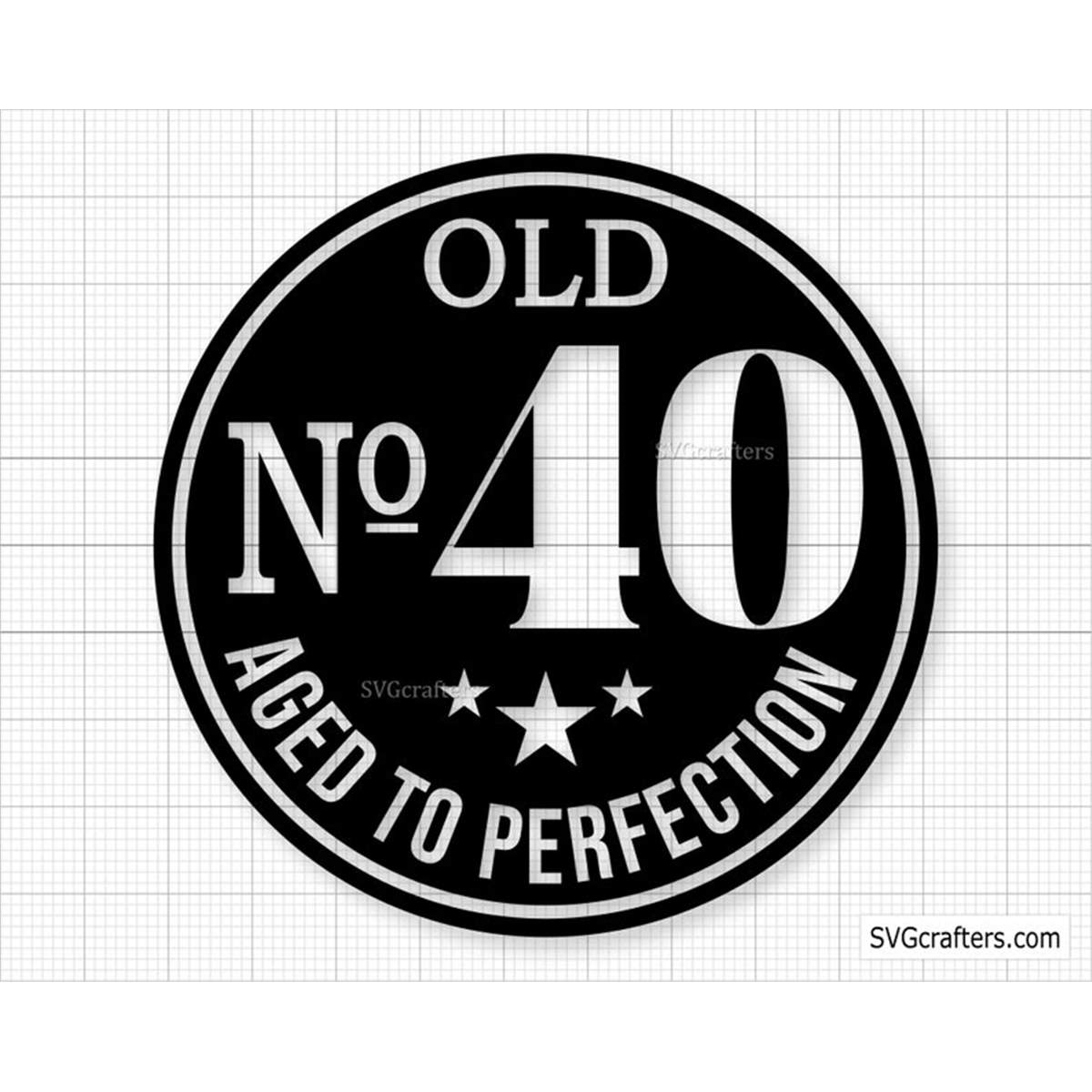 40th birthday svg, 40th svg, Old Number 40 svg, 40th Cut Fil | Inspire ...