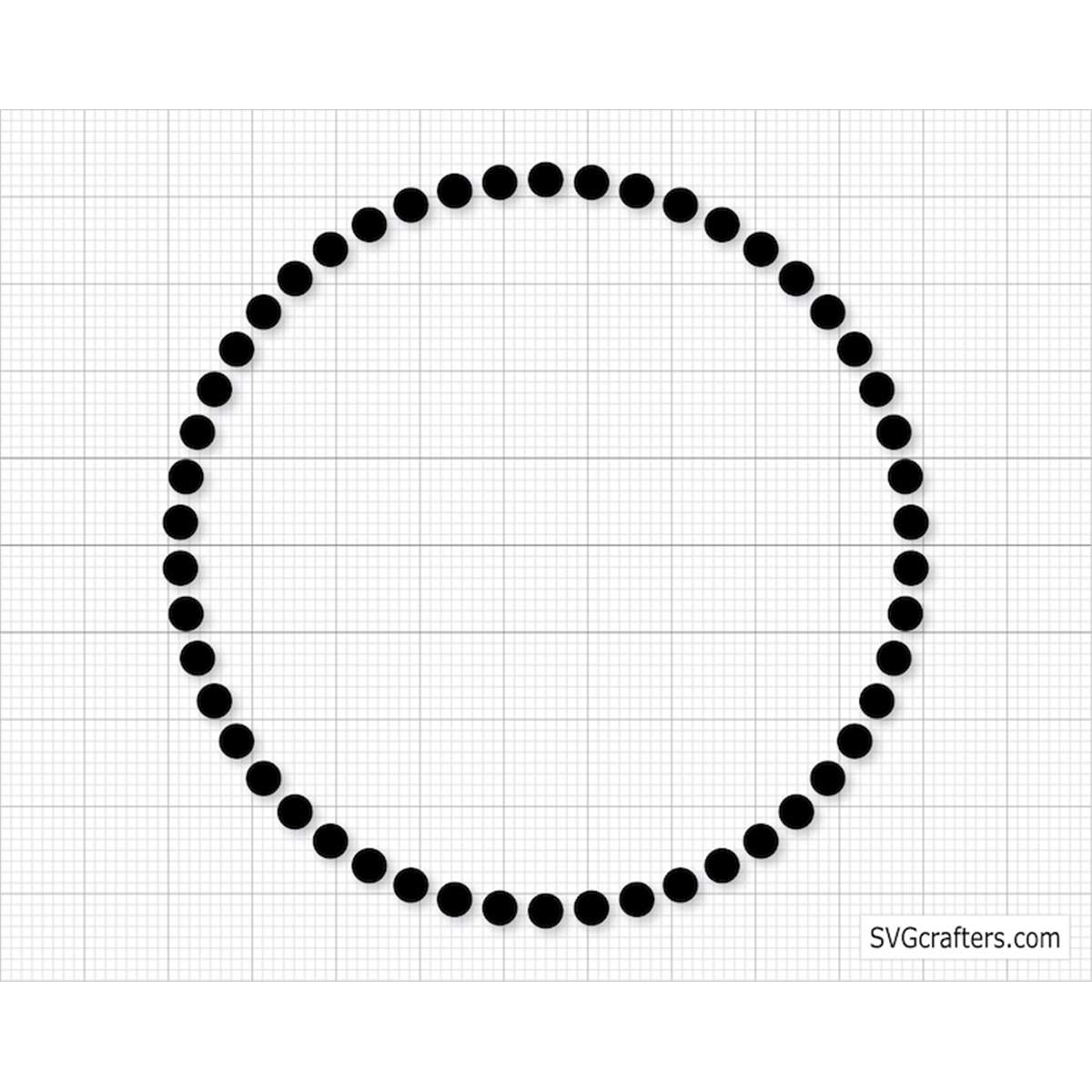 Dotted frame svg, Dotted circle frame svg, Circle monogram s | Inspire ...