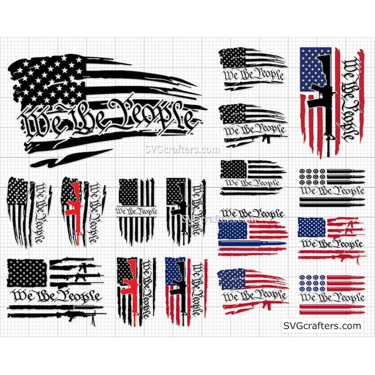 American flag svg, Patriotic svg, We the people svg, 2nd ame | Inspire ...