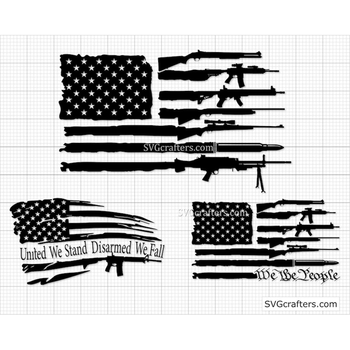 American Gun Flag svg, Rifle flag svg, Guns svg, 2nd Amendme | Inspire ...