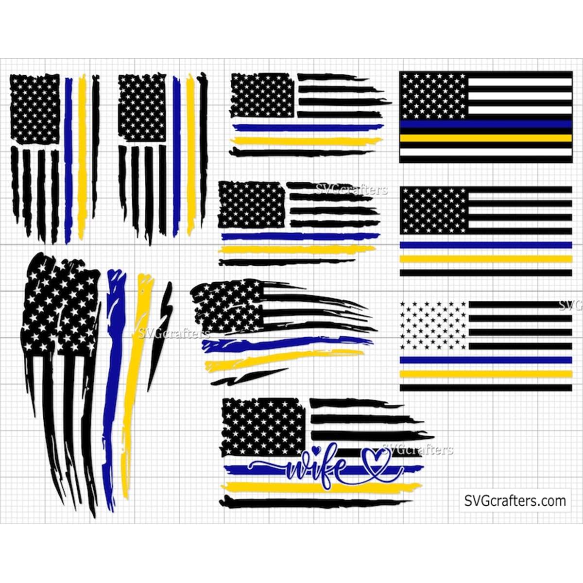 Thin Blue Gold Line svg, Thin blue line svg, Police svg, Bac | Inspire ...