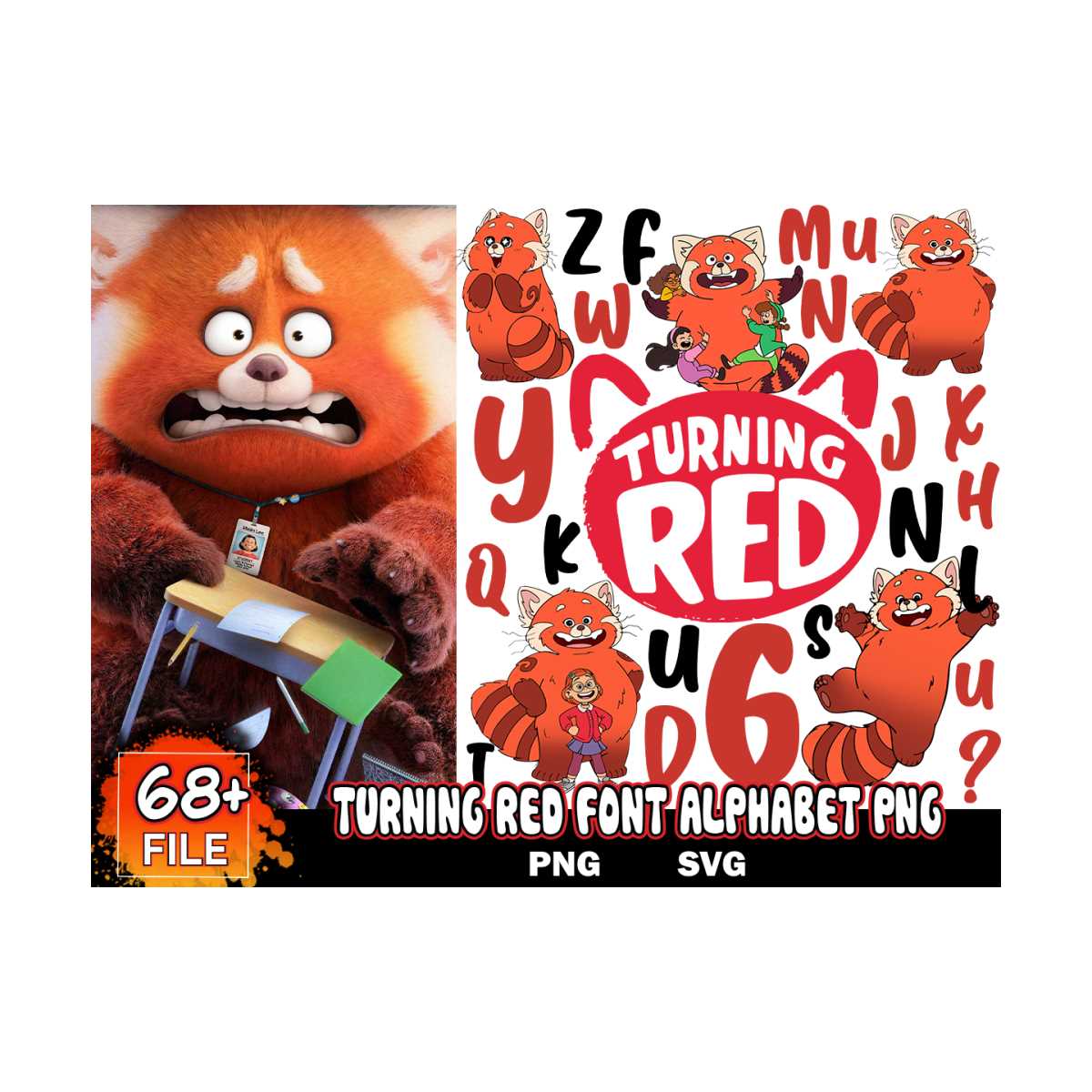 Turning Red Bundle Svg, Mei Lee Svg, Red Panda Svg, Meilin S | Inspire ...
