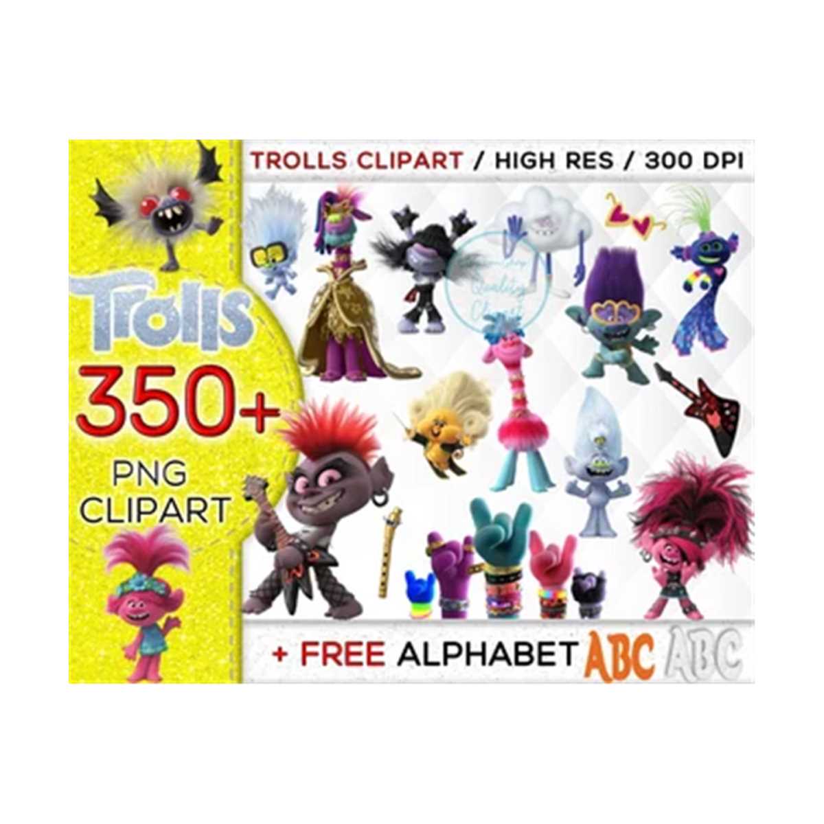 350 Trolls Clipart Bundle Png, Trolls World Tour Png, Trolls | Inspire ...