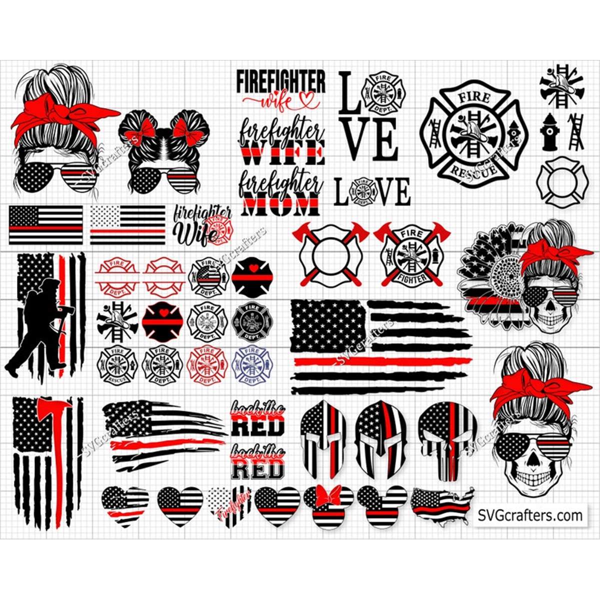 Bundle Firefighter svg, fireman svg, fire dept svg - Inspire Uplift