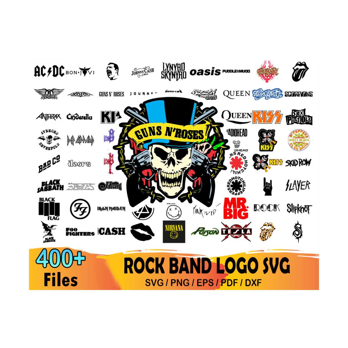 400 Rock Band Logo Bundle Svg, Rock Band Svg, Logo Rock Band | Inspire ...