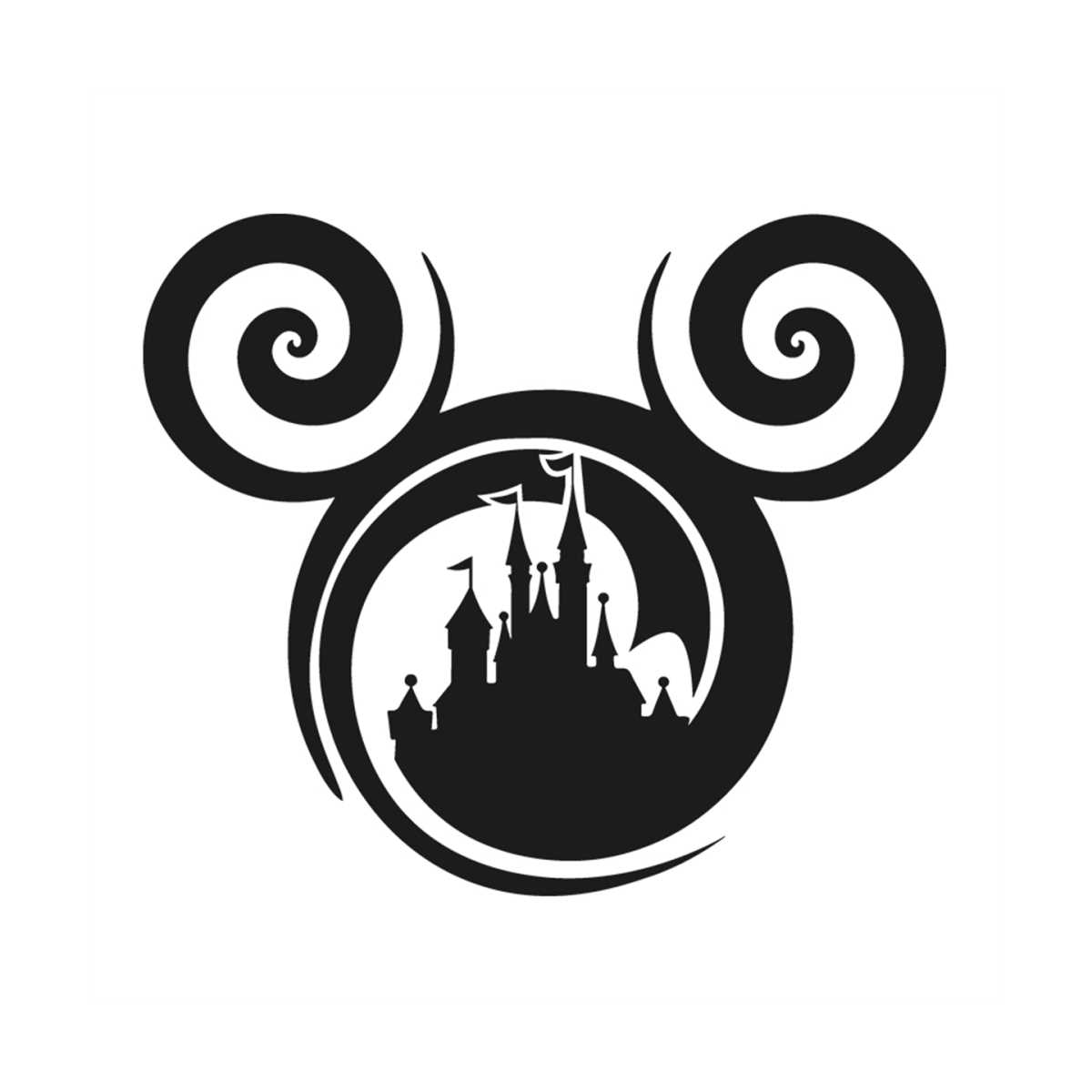 Mickey Swirl Svg, Disney Svg, Swirl Svg, Disney Castle Svg, | Inspire ...